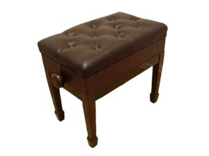 cps imports adjustable artist piano bench stool in walnut with music storage