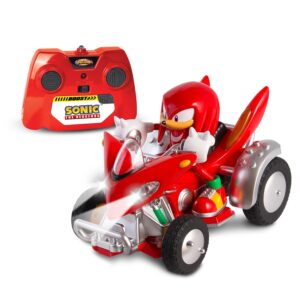 sonic nkok knuckles atv r/c (with lights), for ages 6 and up, allows children to pretend to drive and have fun at the same time! great item for kids red