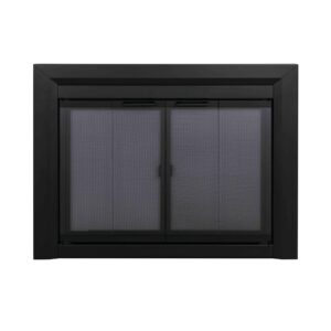 pleasant hearth clairmont fireplace glass door, large (cm-3012)