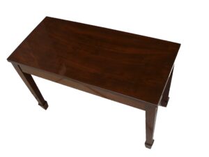 cps imports walnut wood top grand piano bench stool with music storage