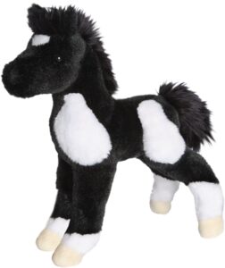 douglas runner black & white paint horse foal plush stuffed animal