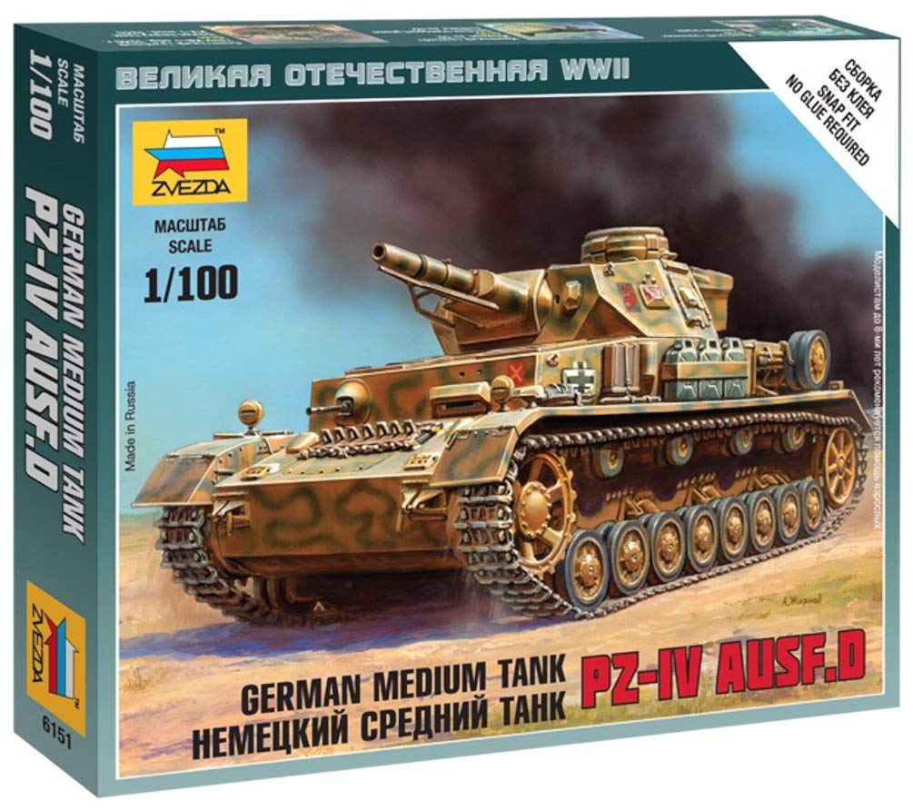 Zvezda Z6151 Model Building – Armoured Combat IV Ausf D – Scale 1:100