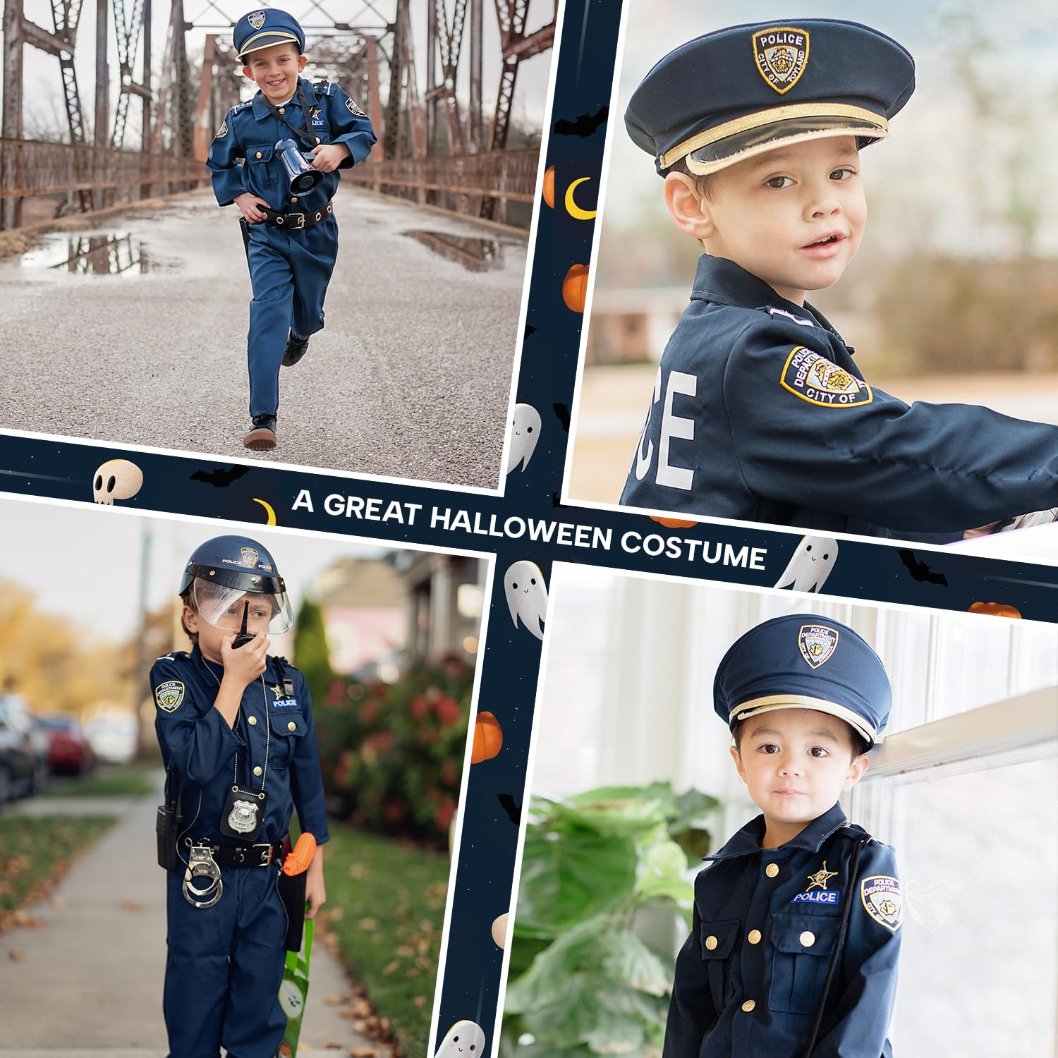 Deluxe Police Dress Up Costume Set - Small 4-6