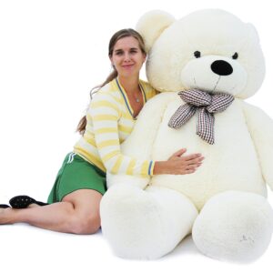 Joyfay Giant Teddy Bear, White- Over 6ft (78")