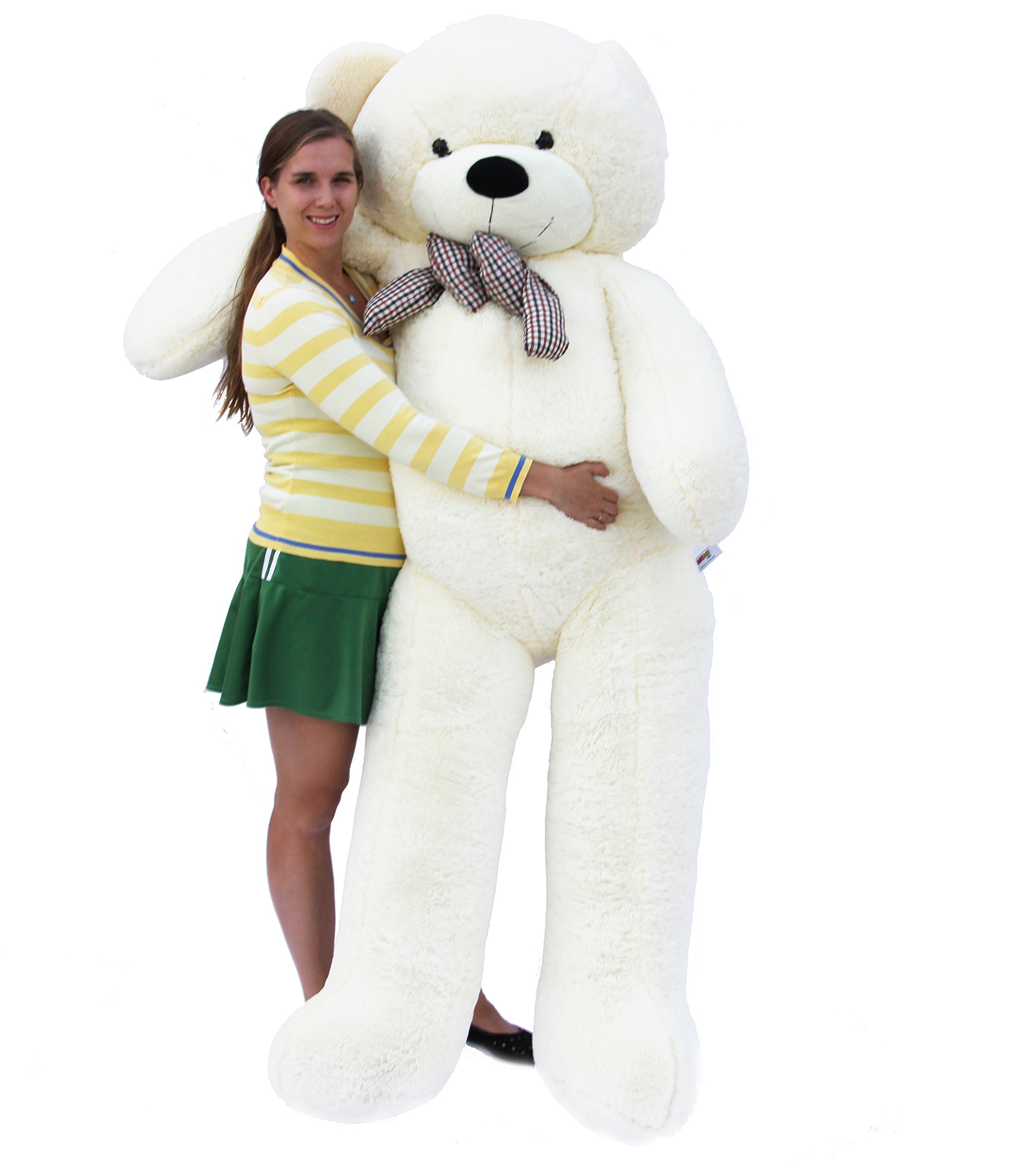 Joyfay Giant Teddy Bear, White- Over 6ft (78")