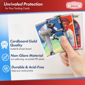 Cardboard Gold - 35pt Top Loaders for Cards - 1000 Count - Premium 3x4 Inch Trading Card Toploaders - Protect Your Baseball and Sports Cards with These Crystal Clear Hard Plastic Sleeves Protectors