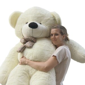 Joyfay Giant Teddy Bear, White- Over 6ft (78")