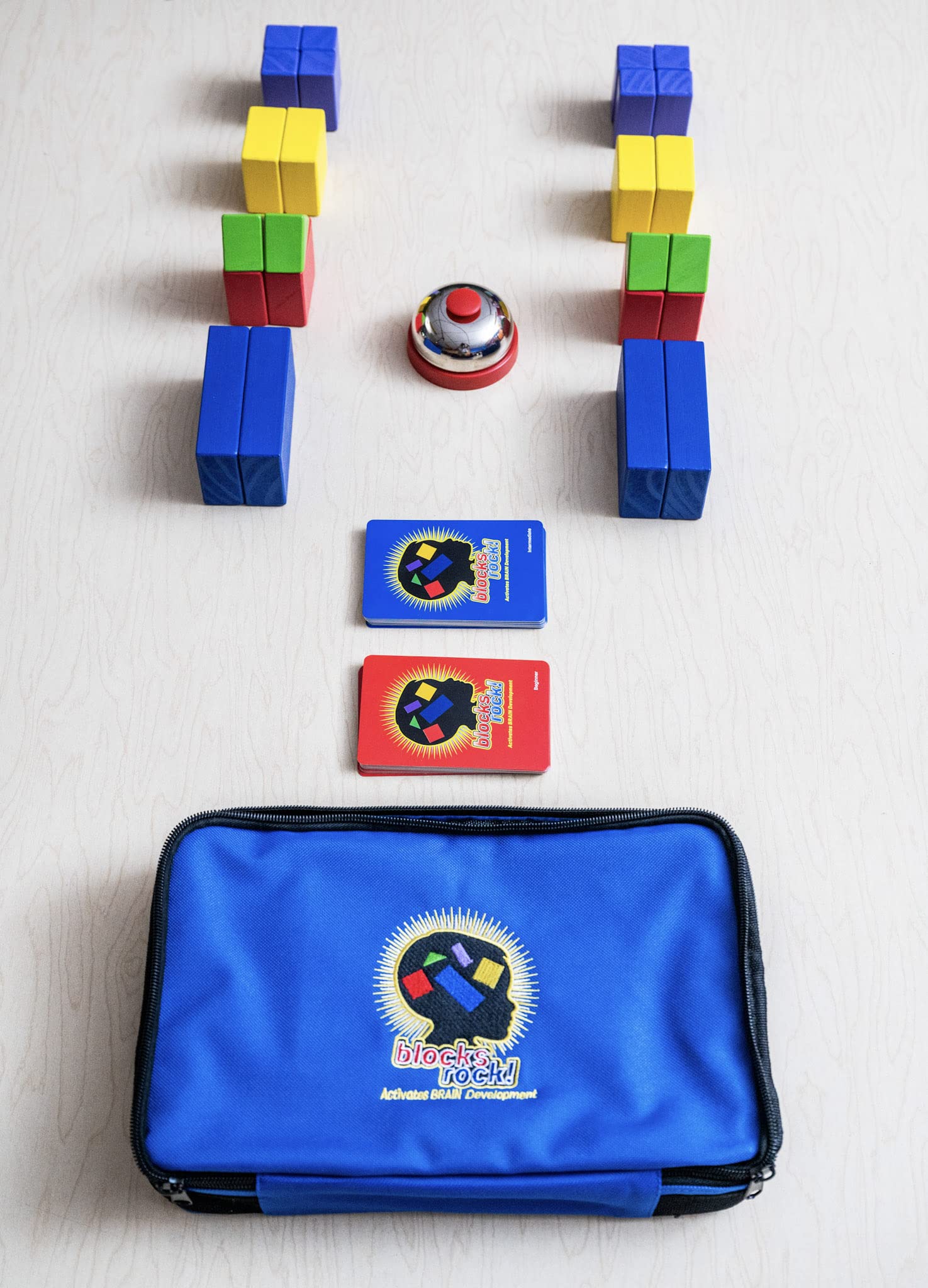 Blocks Rock! A STEM Toy and Educational Game for Competitive Structured Block Play, Ages 4+