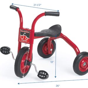 Children’s Factory ClassicRider 10" Toddler Tricycle, Kids Tricycle with Rubber Wheels, Red/Black