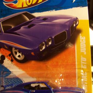 Hot Wheels 2011 '' '70 Pontiac GTO Judge HW Premiere '11 -11 of 50 - 11/244 Deep Blue with 'The Judge' Decal on Front quarterpanel. Has Spoiler on Trunk Lid