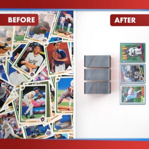 Cardboard Gold - 35pt Top Loaders for Cards - 1000 Count - Premium 3x4 Inch Trading Card Toploaders - Protect Your Baseball and Sports Cards with These Crystal Clear Hard Plastic Sleeves Protectors