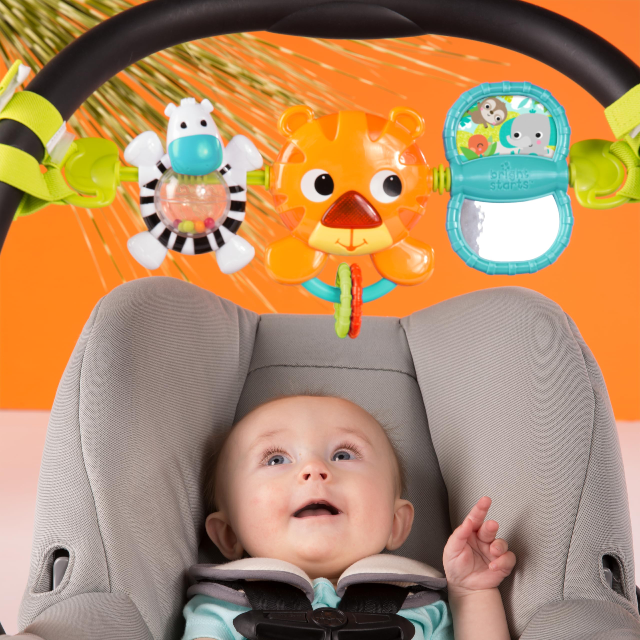 Bright Starts Take Along Musical Carrier Activity Toy Bar, Ages Newborn +, Multi-Color