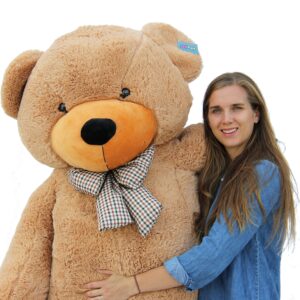 joyfay 78" giant teddy bear huge 6.5 feet stuffed teddy bear soft toy valentine's big gift (brown)