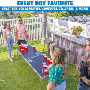 GoPong 6-Foot Portable Folding Beer Pong / Flip Cup Table (6 balls included)