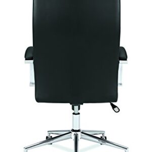 HON Executive Task Chair - High Back Leather Computer Chair for Office Desk, Black (VL105)