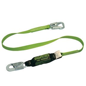 honeywell ansi z359.13 compliant 3' blue web lanyard, w/ 1 5k snap hook and 1 locking snap hook 913bd/3ftbl