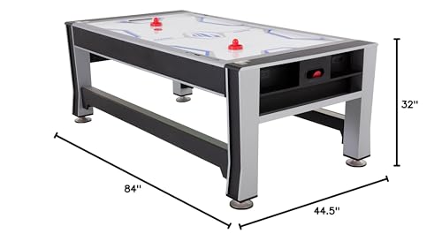 Triumph 3-in-1 7' Rotating Swivel Multigame Table - Air Hockey, Billiards/Pool, and Table Tennis - All Accessories Included