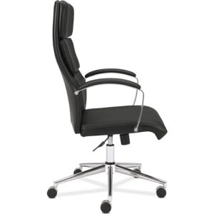 HON Executive Task Chair - High Back Leather Computer Chair for Office Desk, Black (VL105)