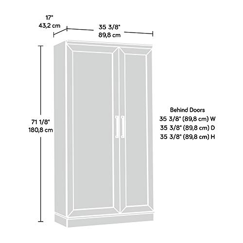 Sauder HomePlus Storage Pantry cabinets, L: 35.35" x W: 17.01" x H: 71.18", Sienna Oak