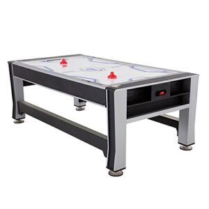 Triumph 3-in-1 7' Rotating Swivel Multigame Table - Air Hockey, Billiards/Pool, and Table Tennis - All Accessories Included