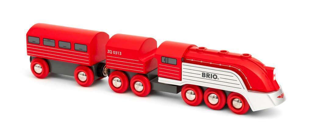 BRIO World 33557 - Streamline Train Set | 3-Piece Wooden Toy Set | Designed for Speed | Fine Craftsmanship | Great for Kids Ages 3 and Up