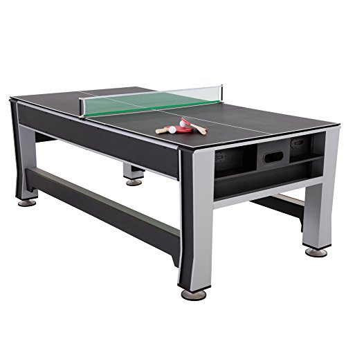 Triumph 3-in-1 7' Rotating Swivel Multigame Table - Air Hockey, Billiards/Pool, and Table Tennis - All Accessories Included