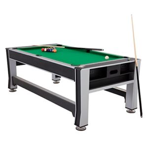 Triumph 3-in-1 7' Rotating Swivel Multigame Table - Air Hockey, Billiards/Pool, and Table Tennis - All Accessories Included