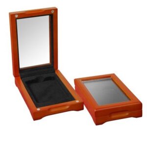 first commemorative mint acrylic glass-top wood display box for graded certified coins