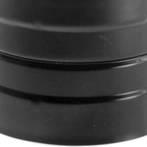 DuraVent DuraBlack 6 Inches Single Wall, Adjustable, and Drip Free Connection Skirted Stove Top Adapter For Appliance Flue Outlets, Black