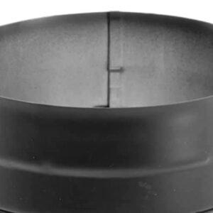 DuraVent DuraBlack 6 Inches Single Wall, Adjustable, and Drip Free Connection Skirted Stove Top Adapter For Appliance Flue Outlets, Black