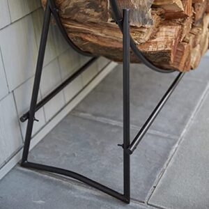 Uniflame, W-1889, Black Finish 48 in. Diameter Tubular Firewood Log Hoop Rack