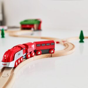 BRIO World 33557 - Streamline Train Set | 3-Piece Wooden Toy Set | Designed for Speed | Fine Craftsmanship | Great for Kids Ages 3 and Up