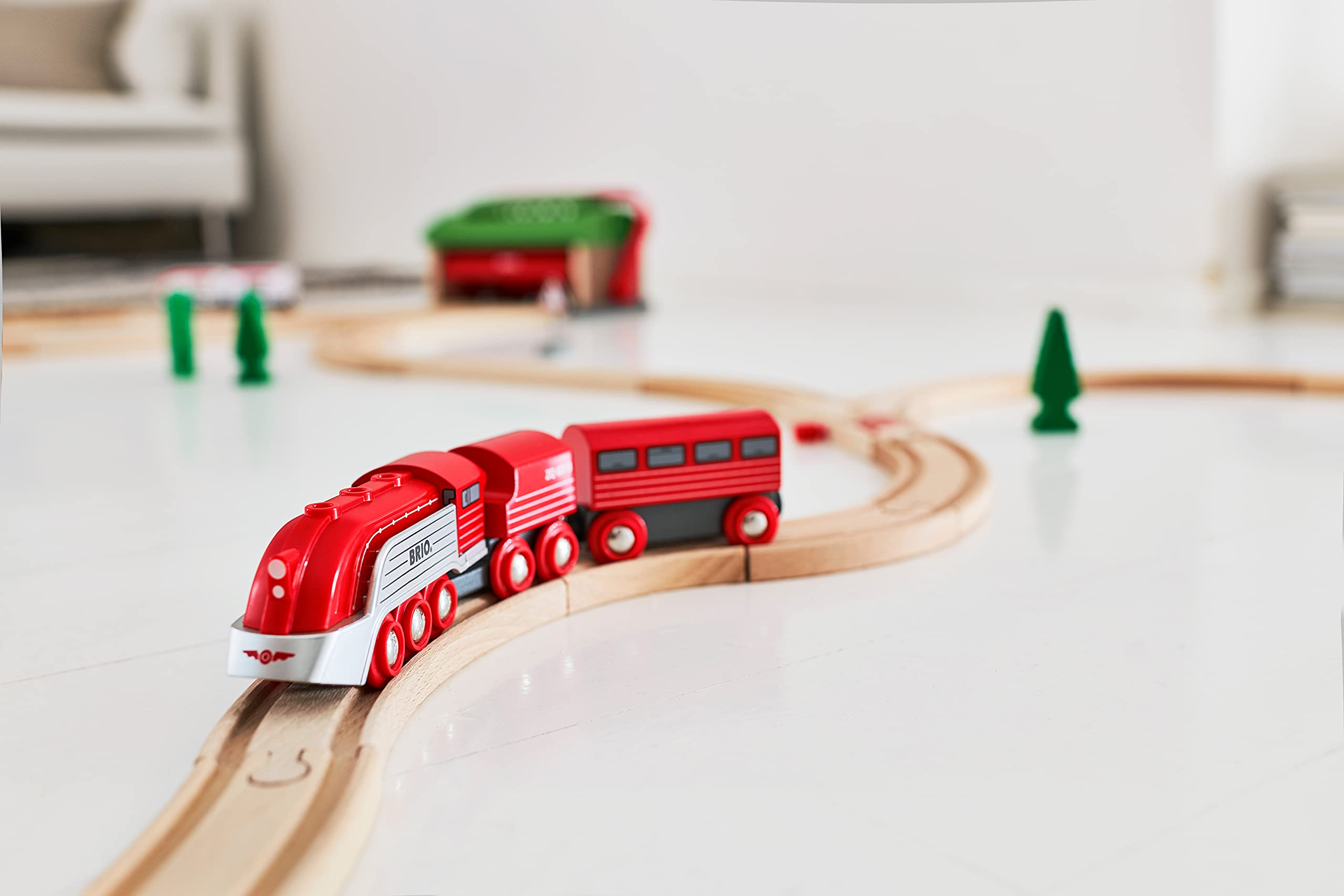 BRIO World 33557 - Streamline Train Set | 3-Piece Wooden Toy Set | Designed for Speed | Fine Craftsmanship | Great for Kids Ages 3 and Up