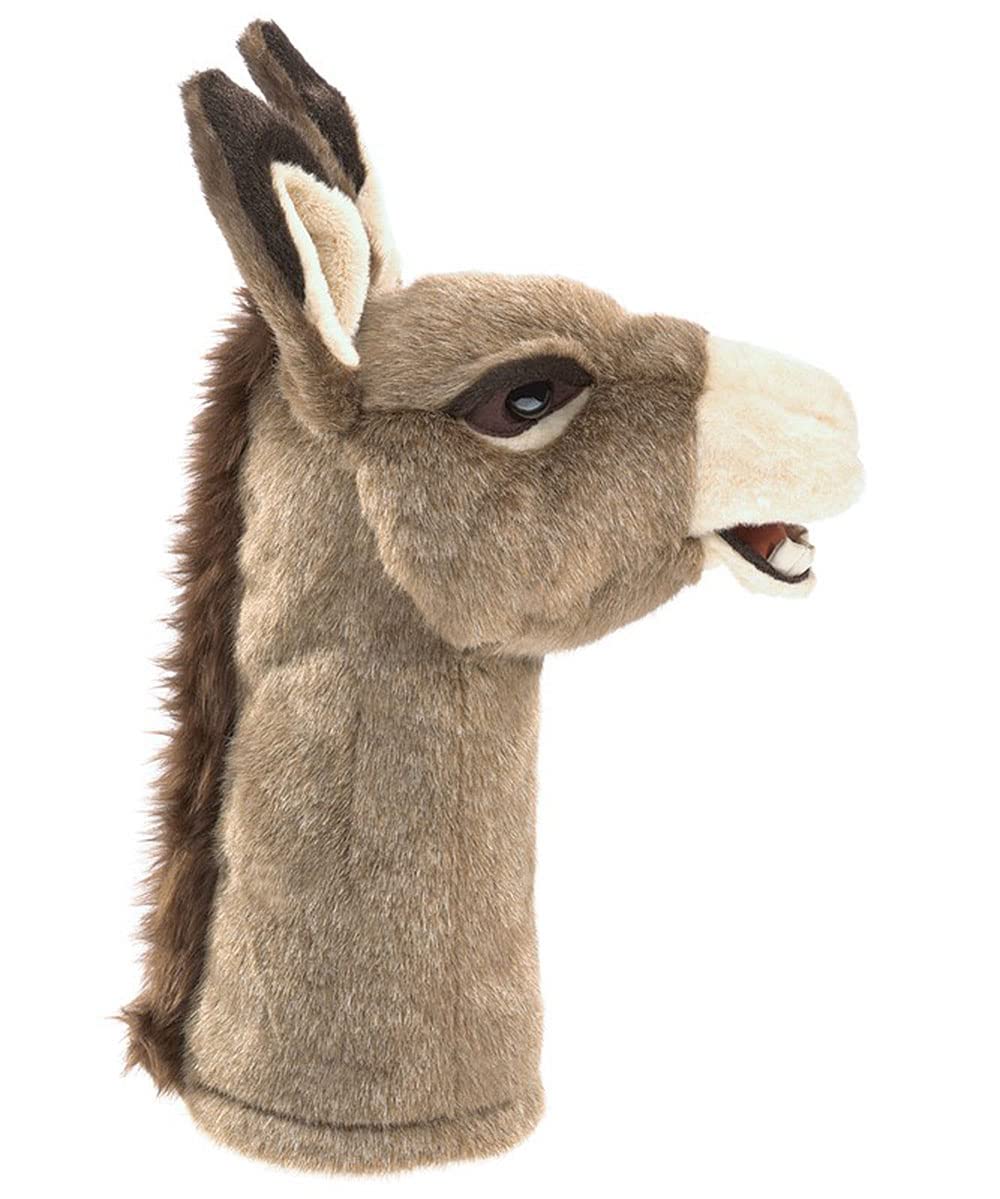 Folkmanis Donkey Stage Puppet, Brown, Beige