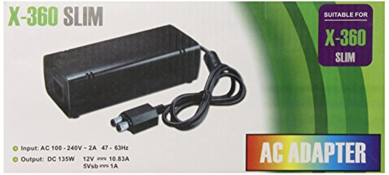 Gen AC Adapter Power Supply Cord for Xbox 360 Slim