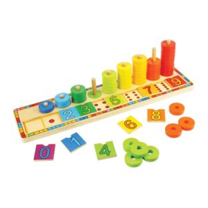 bigjigs toys wooden learn to count stacking toy