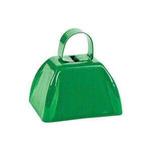 solid colored cowbells, bulk set of 12 - for sporting events, school spirit and parties (green)