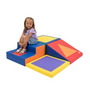 Children's Factory Shape and Play Climber, 4 Piece Set, Primary, CF322-389, Baby Indoor Soft Playground Climber, Daycare or Classroom Toddler Activity