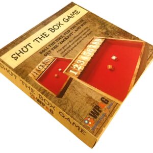 Winshare Puzzles and Games Shut The Box Game Large, Wooden Old Fashioned Dice Fun Play