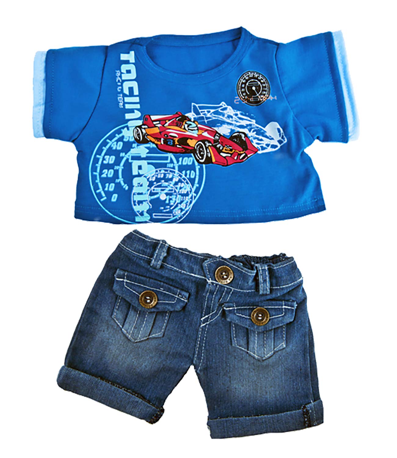 Cool Racecar Outfit Outfit Fits Most 14" - 18" Build-a-Bear and Make Your Own Stuffed Animals