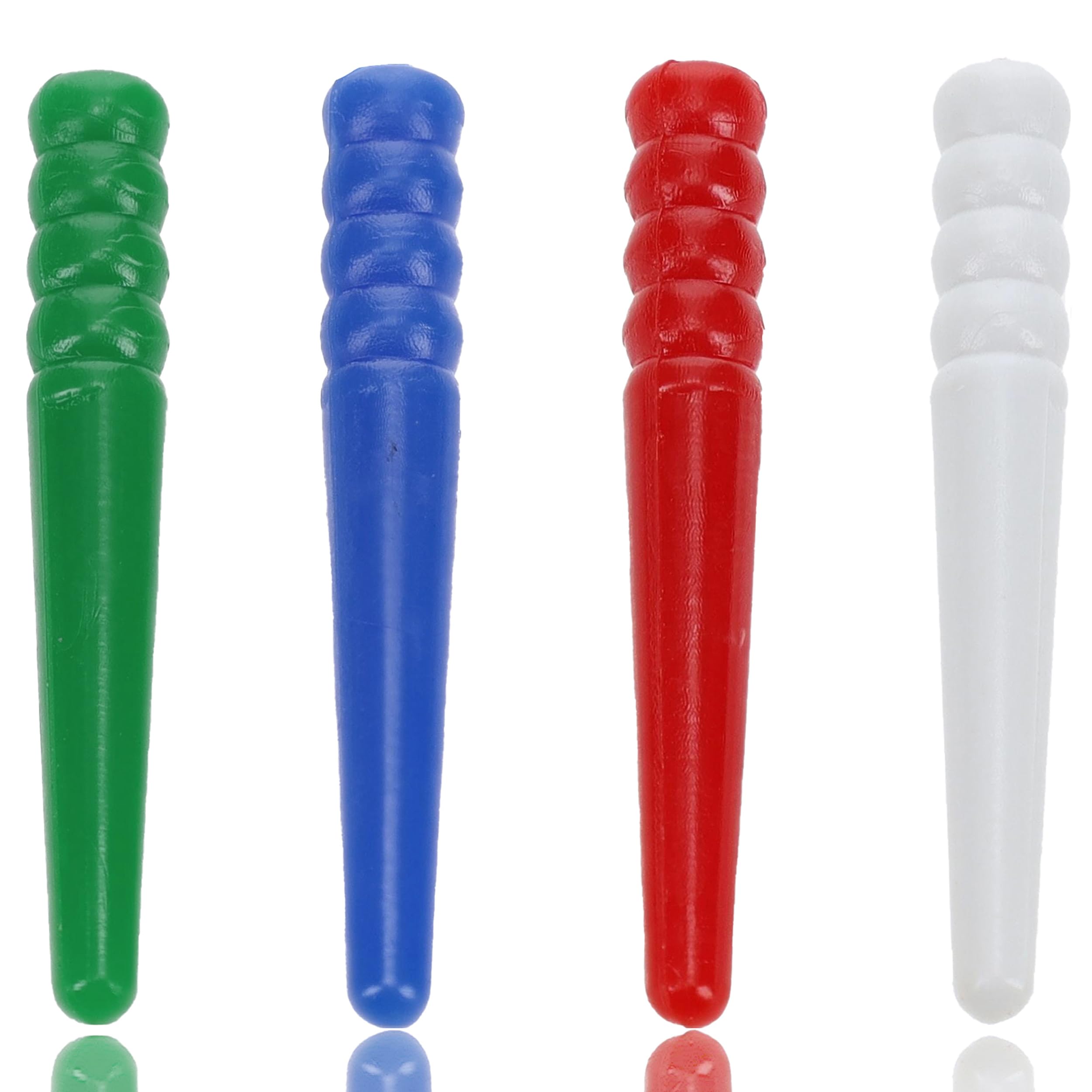 WE Games 48 Standard Plastic Cribbage Pegs w/a Tapered Design in 4 Colors - Red, White, Blue & Green