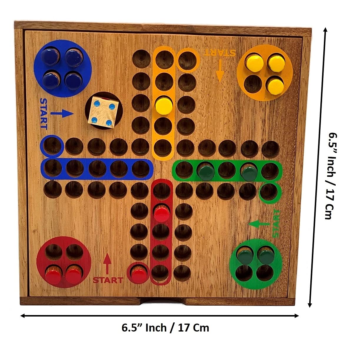 Ludo Game - Wooden Board Classic Strategy Fun Game