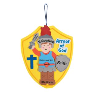 fun express armor of god craft kit (makes 12) - crafts for kids and fun home activities - vbs vacation bible school supplies/decor