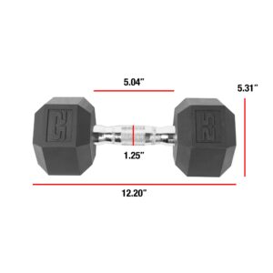 CAP Barbell Coated Hex Dumbbell Weights, Single