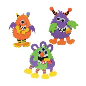 foam silly monsters magnet craft kit - crafts for kids and fun home activities