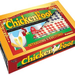 Puremco Chicken Foot Dominoes Game with Box, Dominoes (Size-1055)