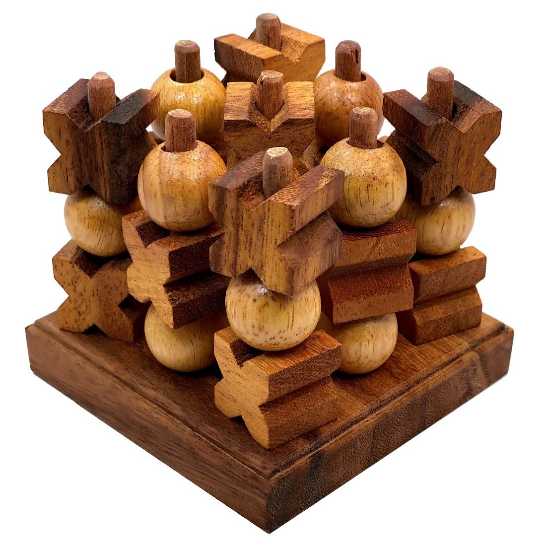 Tic-Tac-Toe 3D Strategy Wooden Game