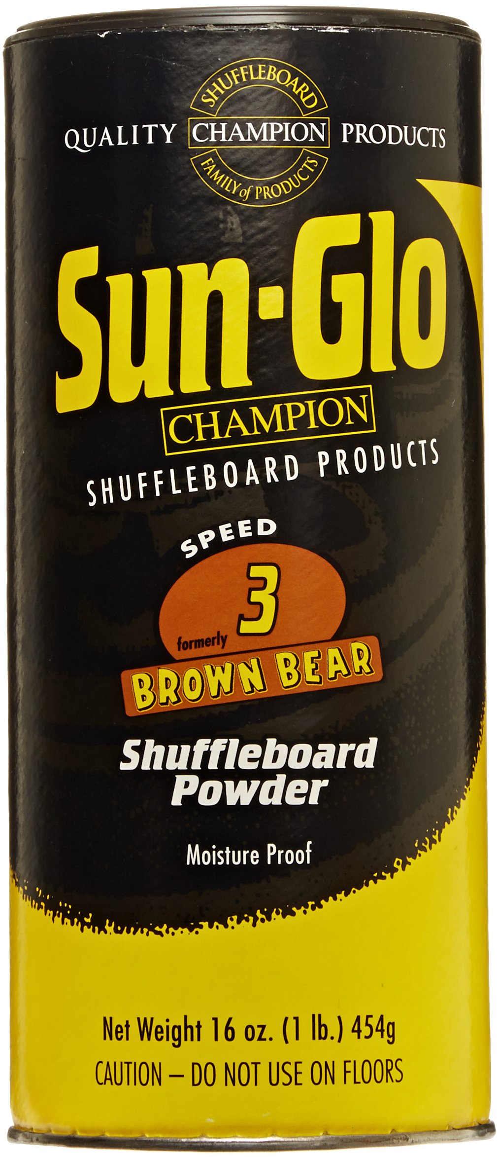 Sun-Glo Speed 3 (Brown Bear Wax) Shuffleboard Table Powder, 16 oz. Can