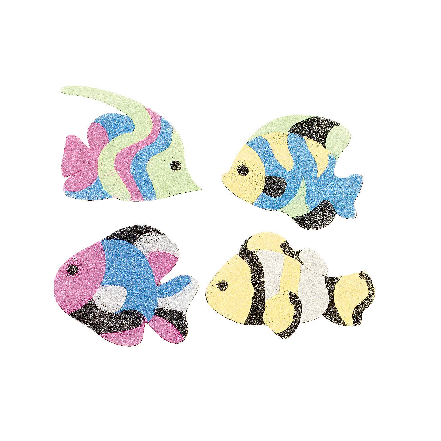 Fun Express Fish Sand Art Magnet Craft Kit - VBS Vacation Bible School Supplies/Decor - Crafts for Kids and Fun Home Activities