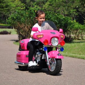 Kid Motorz 12V Patrol H. Police Ride On, Pink